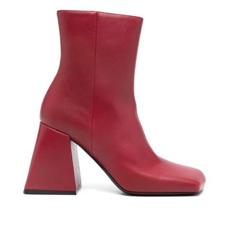 Vic Mati&eacute; Rote Leder Stiefeletten mit Mittelh&ouml;he - - Shoes - Damen - Rot - 40 EU