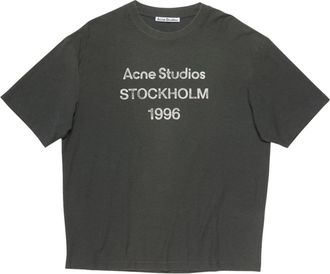 Acne Studios T-shirt &agrave; logo peint - unisex - Tops - Noir - Taille: XS