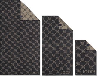 Joop Frottiertücher Handtücher Classic Cornflower 1721 73 Schiefer Dunkel Braun Kornblume Geblümt Frottee Baumwolle, Größe:Waschhandschuh 16x22 cm