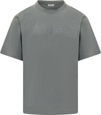 Burberry Homme, Tops, Gris, Taille: XL Ryan Logo T-Shirt