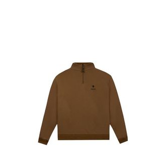 Faguo Sweatshirt droit &agrave; col montant en coton m&eacute;lang&eacute;