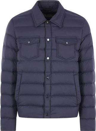 Herno Doudoune matelass&eacute;e - Homme - Vestes - Bleu - Taille: M
