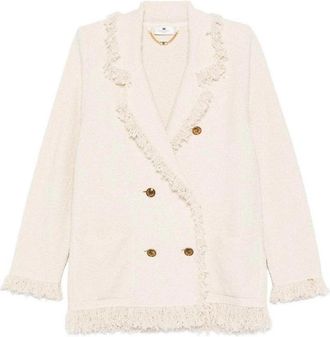 Elisabetta Franchi Pull Col Rond - Cr&egrave;me