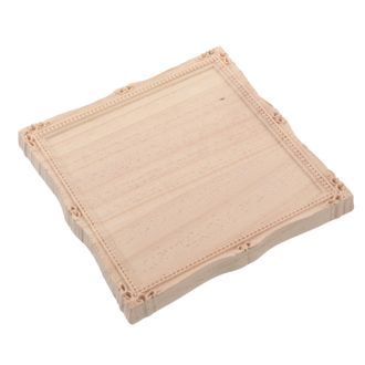 Angoily Vintage Spiegelrahmen mit Europ&auml;ischen Holzapplikationen Unbemalt Gepr&auml;gte Intarsien Wanddekoration f&uuml;r Wohnzimmer und Schlafzimmer