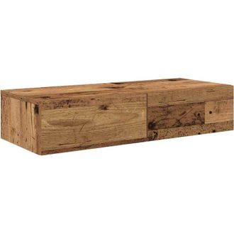 vidaXL Vidaxl - tag&egrave;re murale avec tiroirs vieux bois bois ding&eacute;nierie