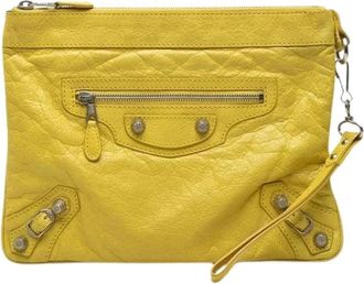 Balenciaga Pre-owned Vintage Studded Clutch - Femme - Pre-owned - Jaune - Taille: ONE Size