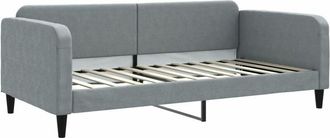 vidaXL Tagesbett Hellgrau 100x200 cm Stoff Vidaxl