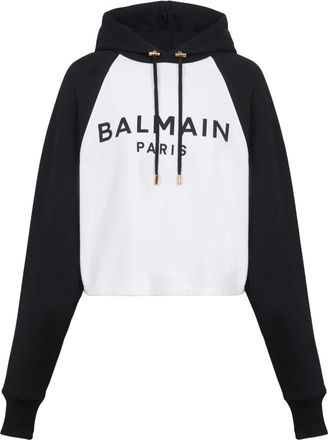 Balmain Femme, Sweatshirts et sweats &agrave; capuche, Noir, Taille: 36 FR Paris Sweat &agrave; capuche