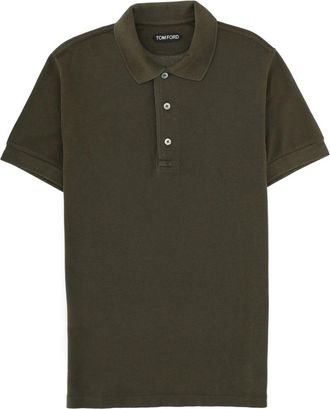 Tom Ford Lyocell and Cotton Blend Polo Shirt - Green