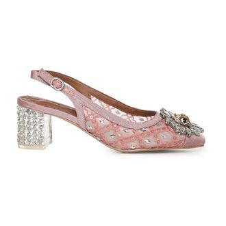 Kurt Geiger Femme, Chaussures, Rose, Taille: 37 EU Escarpin &agrave; bout carr&eacute; et bride de cheville