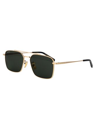 Gucci GG1957SA Metal Rectangular Frame Sunglasses - Gold