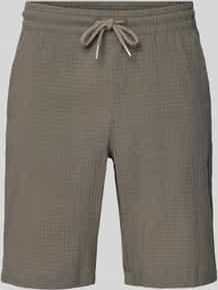 Lindbergh Shorts mit elastischem Bund und Strukturmuster