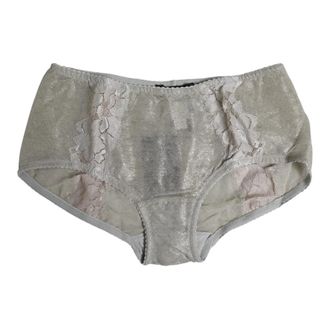 Dolce & Gabbana Graue Blumenspitze Hohe Taille Panty - - Underwear - Damen - Grau - S