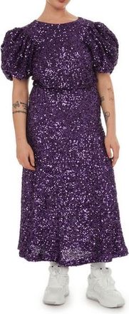 Rotate Robe longue cintr&eacute;e &agrave; sequins