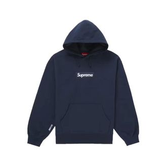 SUPREME unisex, Sweatshirts et sweats &agrave; capuche, Bleu, Taille: M Box Logo Hooded SweaT-shirt