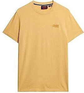 Superdry Essential Logo EMB Tee T-Shirt, Vintage Yellow Marl, S Hommes