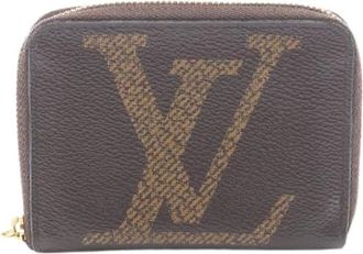 Louis Vuitton Portefeuille zipp&eacute; Monogram Giant doccasion - Femme - Pre-owned - Brun - Taille: ONE Size