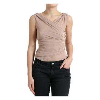 Dolce & Gabbana &Auml;rmellose Oberteile - - Tops - Damen - Beige - S