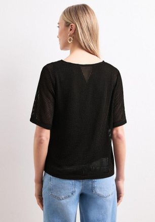 Street One T-Shirt mit Mesh-Spitze