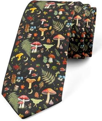 Generic Cravate DAffaires Champignon Rouge Vert Classique Cravates &Eacute;l&eacute;gant Cravate Pour Homme Pour Travail Mariage Affaires