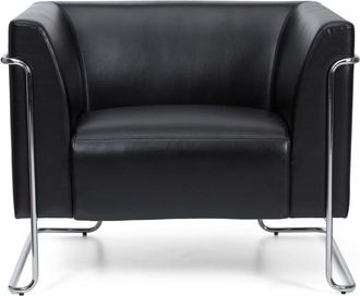 hjh OFFICE Polstersessel Curacao Kunstleder Schwarz