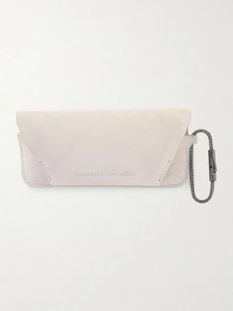 Brunello Cucinelli &Eacute;tui &Agrave; Lunettes En Daim - Ivoire