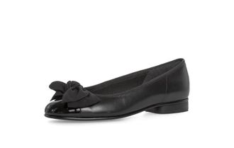 Gabor Damen Klassische Ballerinas, Frauen Flats,klassisch elegant,schleife,schwarz,42.5 EU / 8.5 UK