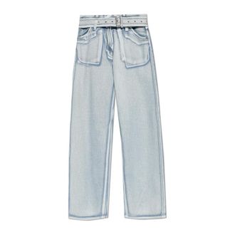 Acne Studios Femme, Jeans, Bleu, Taille: 42 FR Pantalon en denim avec ceinture