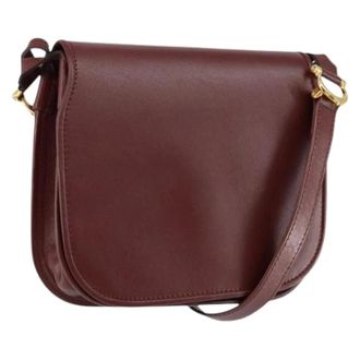 Cartier Sac bandouli&egrave;re vintage en cuir Pre-owned - Femme - Pre-owned - Rouge - Taille: ONE Size