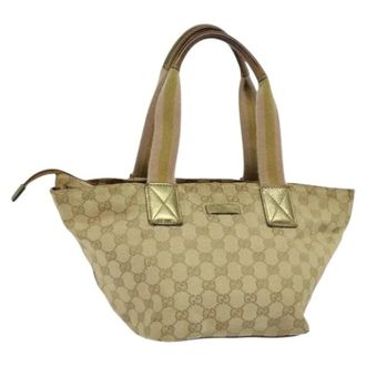 Gucci Pre-owned Vintage Canvas Hand Bag - - Pre-owned - Damen - Beige - ONE SIZE