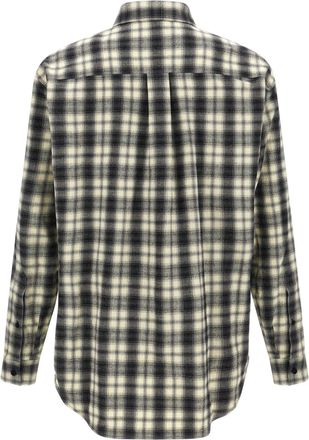 Balenciaga Check Flannel Shirt - black