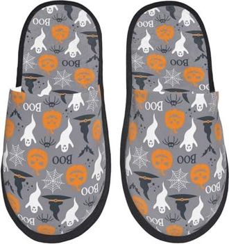 Generic Pantoufles En Coton Citrouille DHalloween Anti Odeur Pantoufles Lavables Chaussons Pour DIntérieur Voyage Unisex M