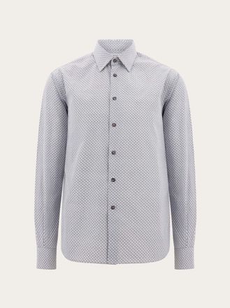 Ferragamo Herren Oberhemd Ferragamo-Monogram Wei&szlig;