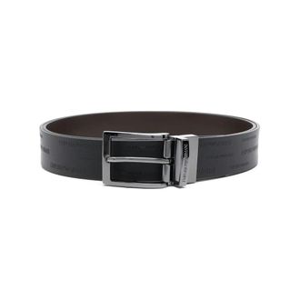 Emporio Armani Wendeleder-G&uuml;rtel mit Allover-Pr&auml;gung - - Accessories - Herren - Schwarzk - ONE SIZE