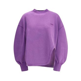 The Attico Femme, Sweatshirts et sweats &agrave; capuche, Violet, Taille: 36 FR SweaT-shirt Asym&eacute;trique en Coton
