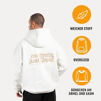 Smilodox Hoodie Fortes, Oversize Kapuzenpullover mit gro&szlig;em Back Print, Sweater Gro&szlig;e Kapuze, K&auml;ngurutasche, weiches w&auml;rmendes Material