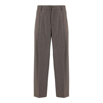 Darkpark Darkpark, Homme, Pantalons, Brun, Taille: S Pantalon en m&eacute;lange viscose stretch &agrave; motif &agrave; carreaux