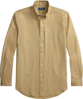 Polo Ralph Lauren Homme, Chemises, Beige, Taille: 2XL Chemise en lin