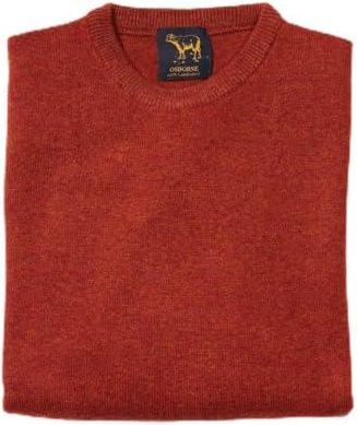 Osborne Knitwear Pull à col Rond - Laine dagneau - Ember - 3XL