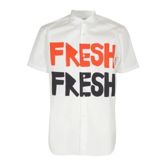 Comme Des Garçons Homme, Chemises, Blanc, Taille: M Chemise Tissée Élégante