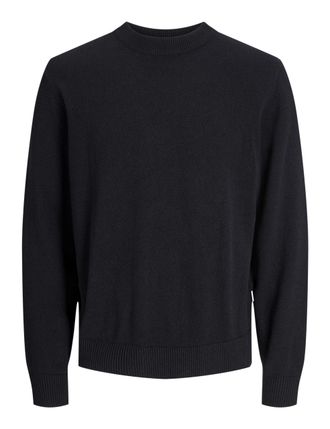 Jack & Jones Herren Jormarbella Knit Crew Neck Strickpullover, Schwarz, S