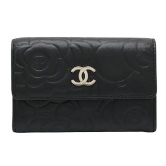 Chanel Pre-owned Camellia Kartenetui - - Pre-owned - Damen - Schwarzk - ONE SIZE