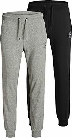 Jack & Jones Jack and Jones Intelligence Gordon Shark Lot de 2 Pantalons de surv&ecirc;tement, Noir/Pack : lgm, M