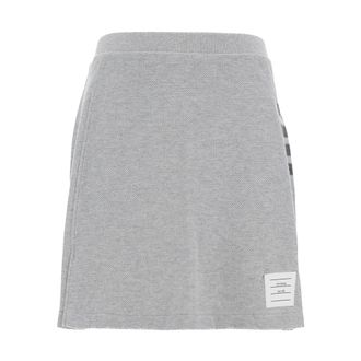 Thom Browne Femme, Jupes, Gris, Taille: 38 FR Short Pleated Skirt