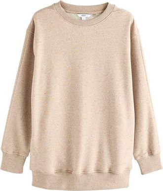 Next Longsweatshirt Angerautes Relaxed Fit Oversized-Sweatshirt (1-tlg)