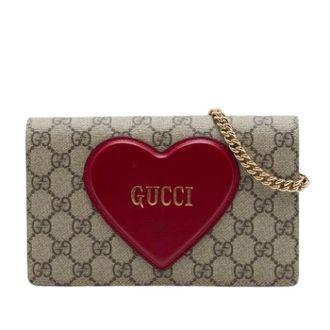 Gucci Portefeuille sur cha&icirc;ne Pre-owned - Femme - Pre-owned - Beige - Taille: ONE Size