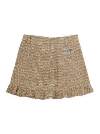 N&deg;21 Girls Skirt Metallic Tech Fabric Polyester