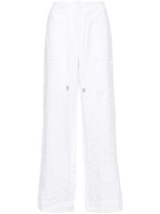 Lauren Ralph Lauren Hose aus Leinen mit Kordelzug - Wei&szlig;