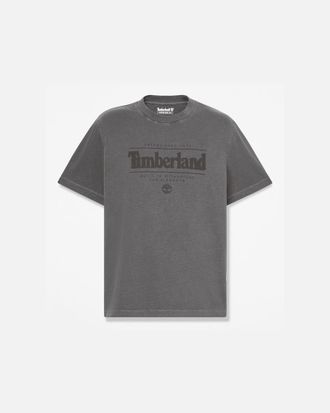 Timberland St&uuml;ckgef&auml;rbtes Kurzarm-T-Shirt f&uuml;r Herren in Schwarz, Herren, Schwarz, Gr&ouml;&szlig;e
