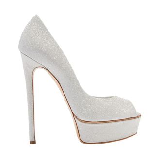 Casadei Glitzer Plateau Pumps - - Shoes - Damen - Grau - 40 1/2 EU